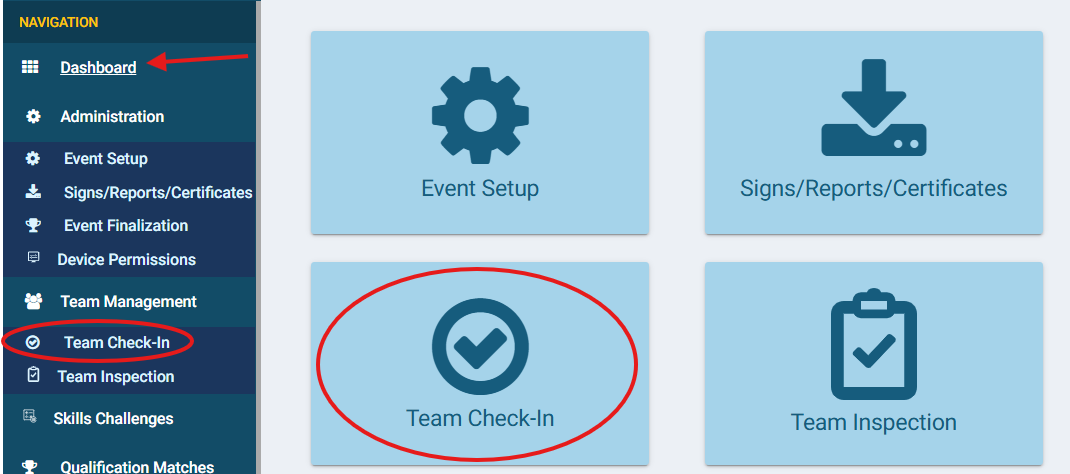 Team Check-in – Aerial Drone Competition