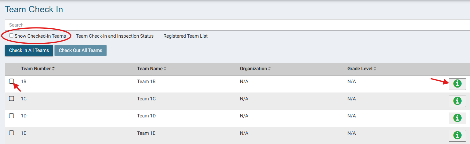 Team Check-in – Aerial Drone Competition
